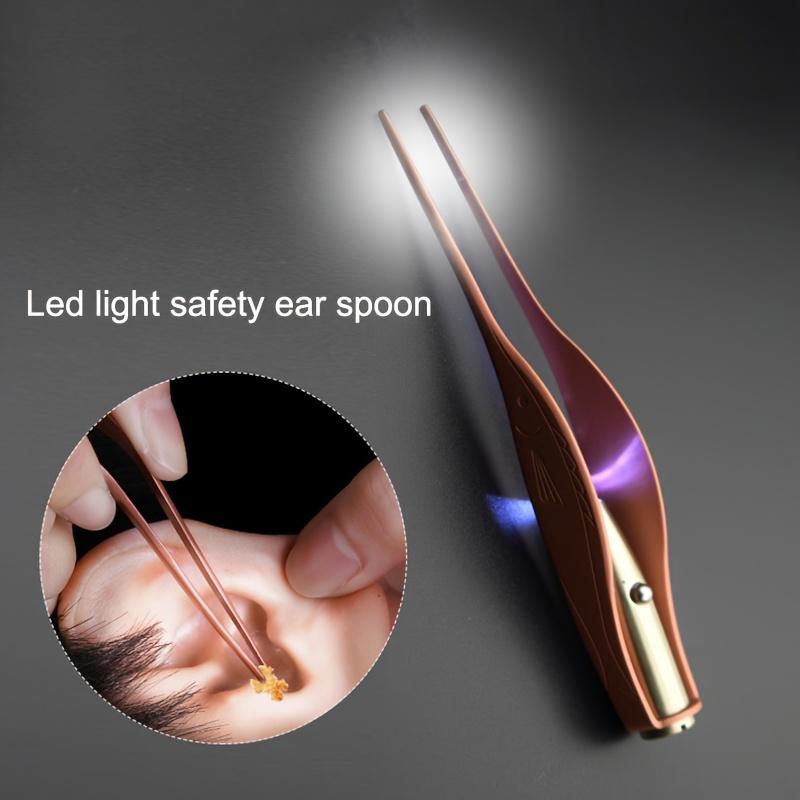 [LED Ear Cleaner] 1pc Flexible LED Light Ear Cleaning Spoon - Soft ...