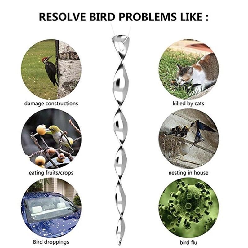 New Bird Stick Reflective Garden Bird Repellent Bird Scare Reflective ...