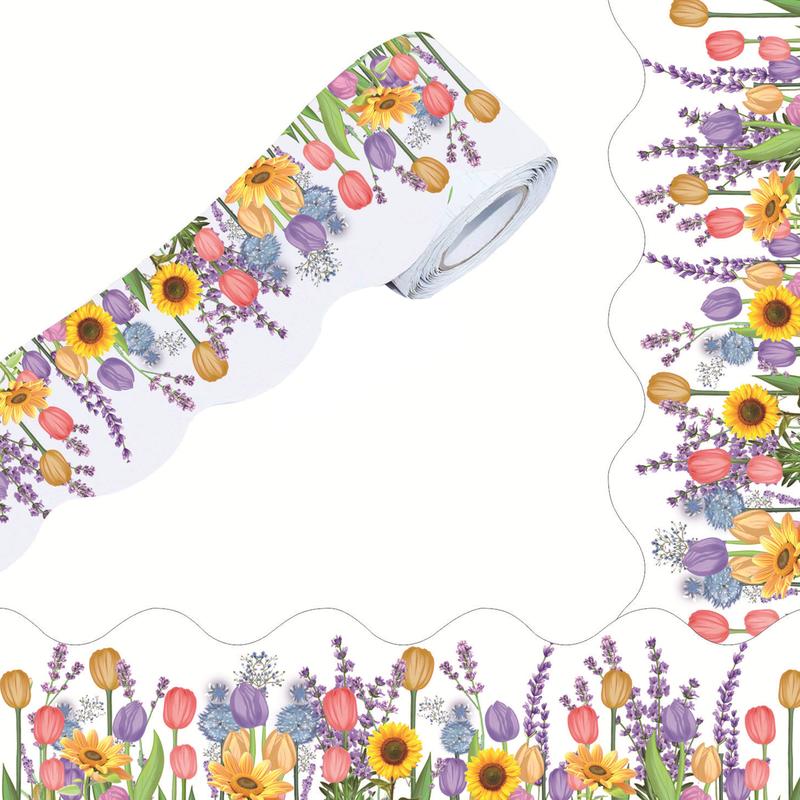 Trim Bunga Tulip Sempadan Buletin Bunga, Corak Indah, Mudah Dipakai ...