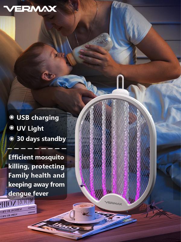 Vermax Foldable Electronic Mosquito Killer Fly Swatter USB Rechargeable ...