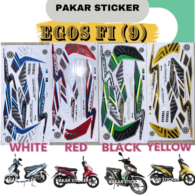 YAMAHA EGOSFI EGOS FI EGO S AUTOMATIC YMJET FI (9) Stripe Stiker ...
