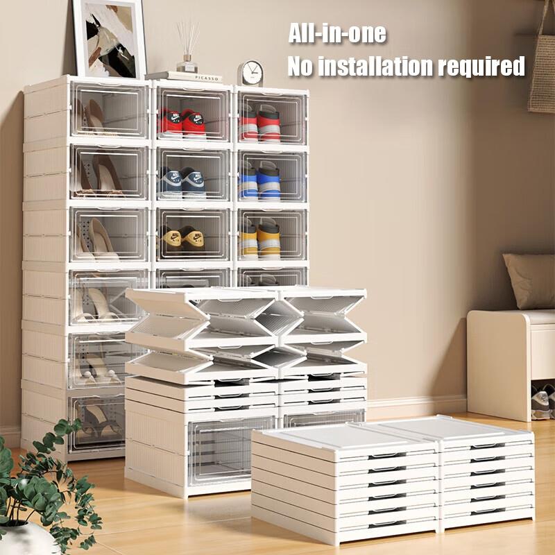 Big Size Shoe Box 1-11 Layers Folding Storage Shoe Rack Organizer ...