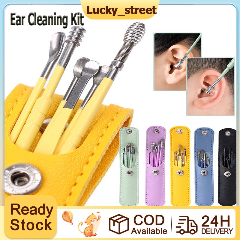 6Pcs Portable Ear Cleaner Set Stainless Steel Curette Spring - TikTok ...