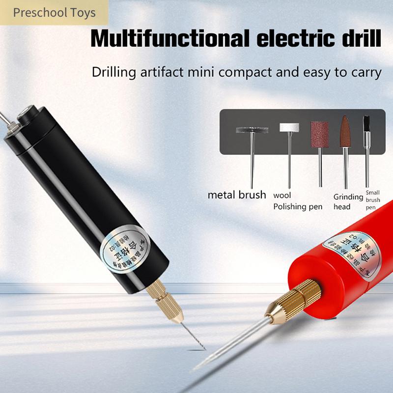 Gerudi Elektrik Miniatur Pegang Tangan, Alat Kraf Kayu, Pengisar ...