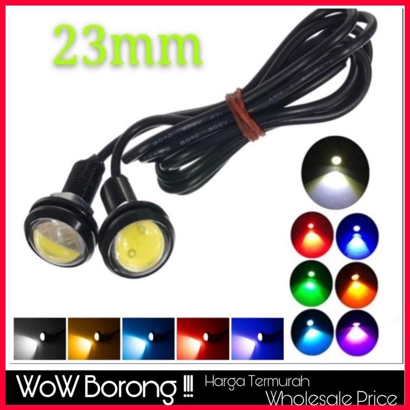 WW 2PCS 23mm LED Eagle Eye White Daytime Running DRL Light Tail ...