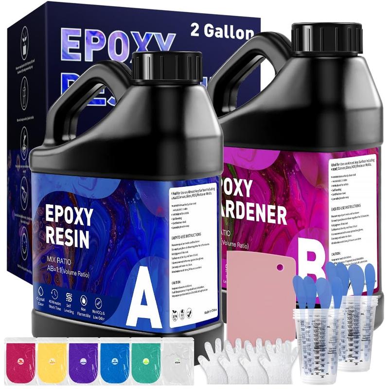 Epoxy 2 Gallon Epoxy Kit, Clear Epoxy , No Yellowing, Bubble - TikTok Shop