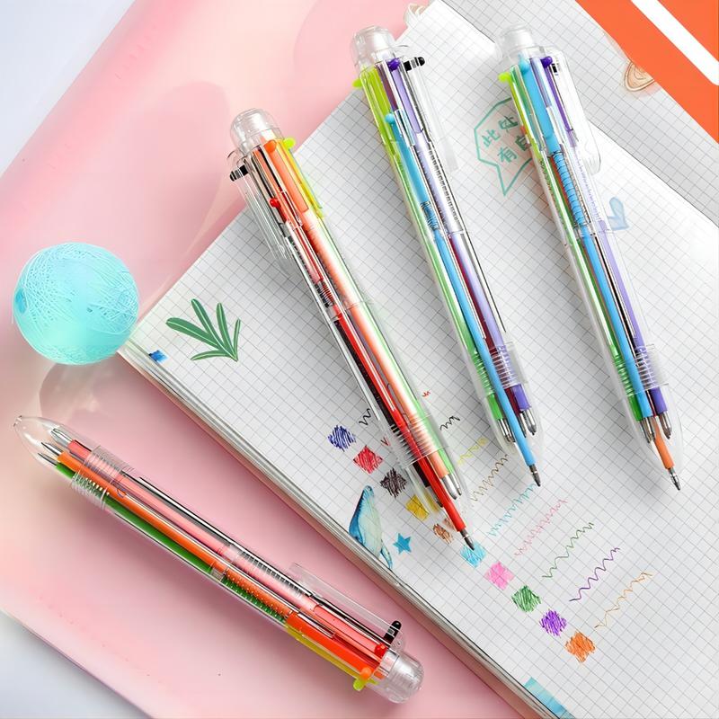 Pen Ballpoint, Jenis Tolak, 6 Warna / 8 Warna, Batang Lutsinar ...