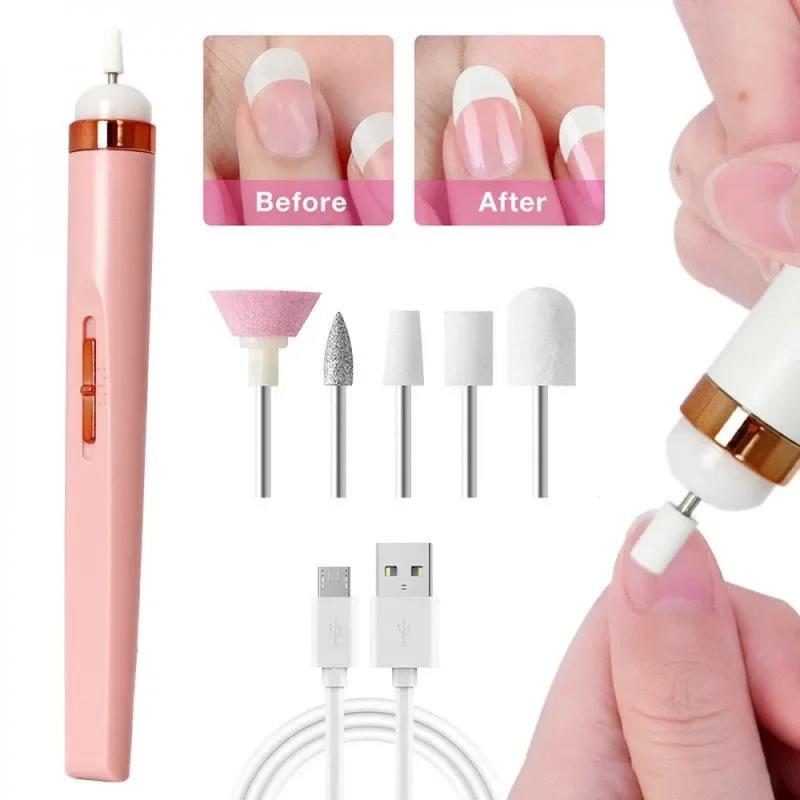 Electric Nail Grinder Nail Polishing Machine With Light Portable ...