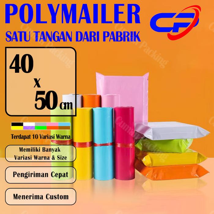 Jual Kantong Plastik Packing Polymailer 40x50cm isi 50pcs warna premium ...