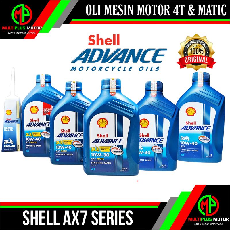 Oli Shell Advance AX7 Biru 4t matic manual Motorcycle Oil Gear - Shop ...