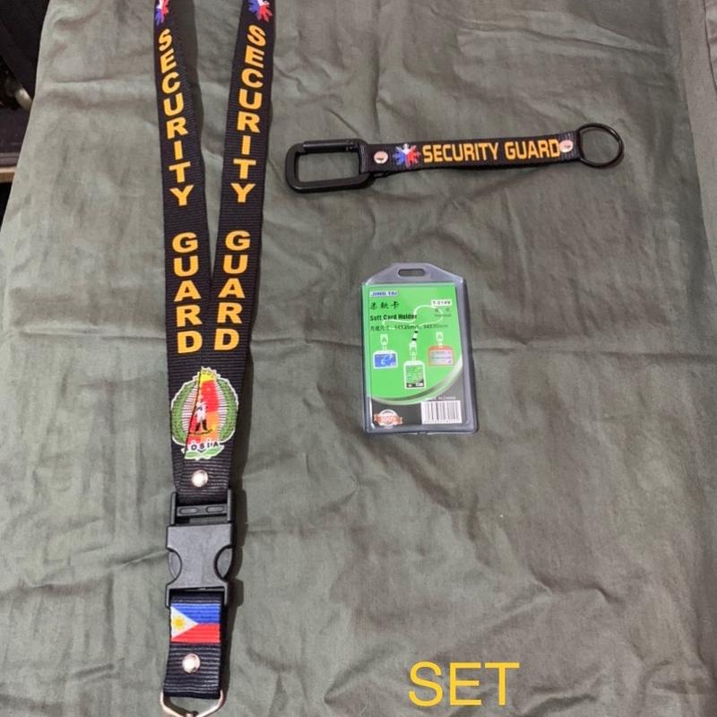 SECURITY GUARD LANYARD ID LACE KEY HOLDER (yellow text) - TikTok Shop ...