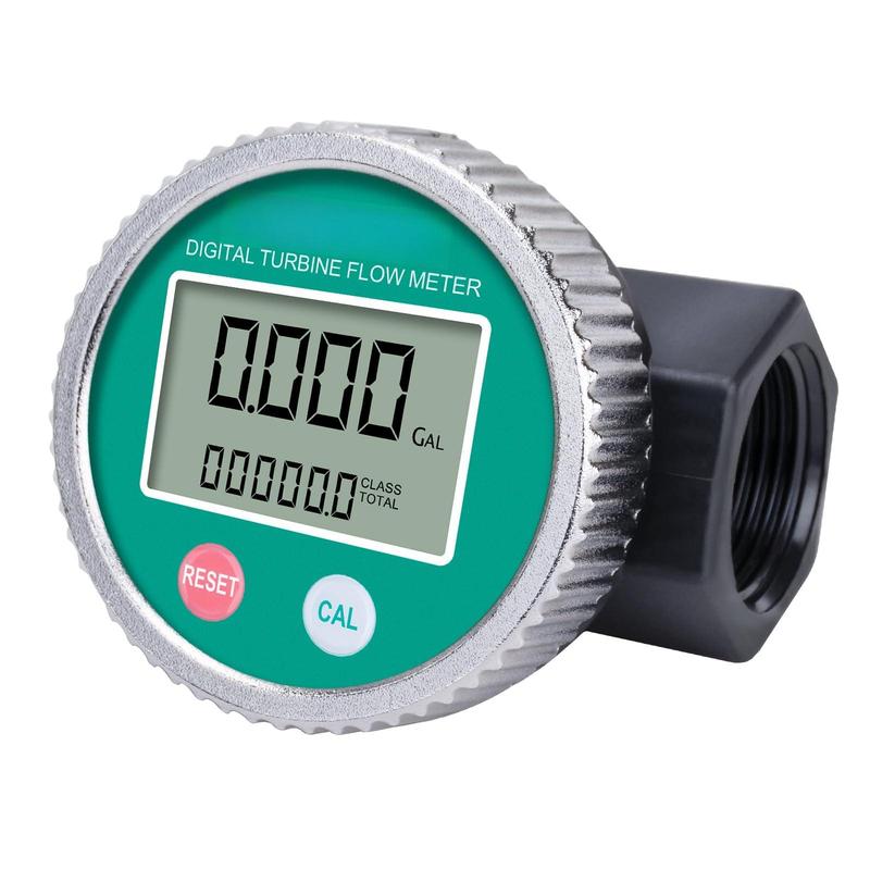 1 Inch Pp Digital Turbine Flow Meter 2.6-26 Gpm Inline Npt Thread ...