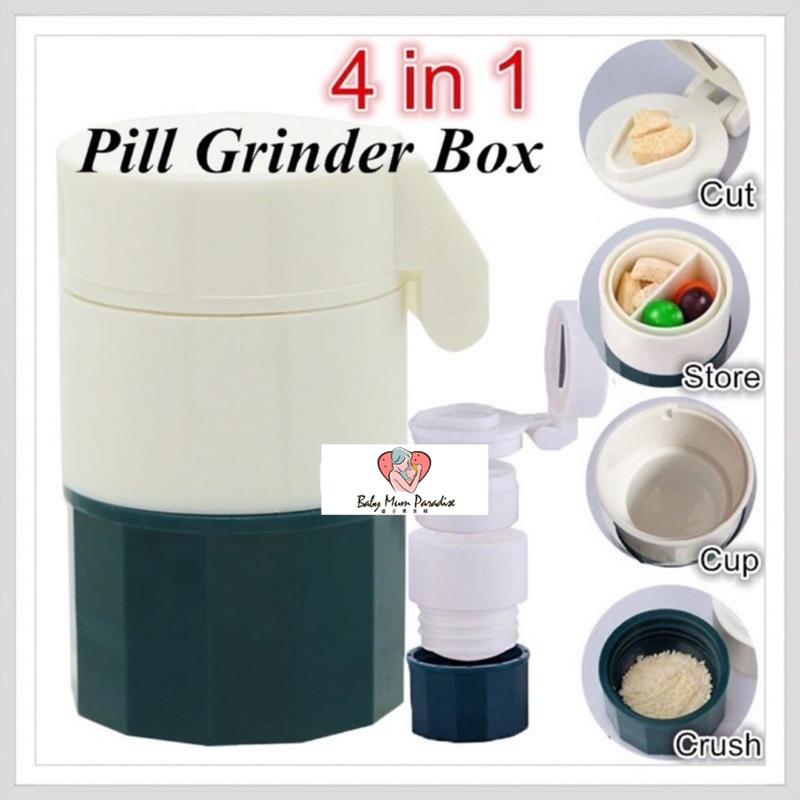 4 in 1 Multipurpose Medicine Pill Cutter Crusher Grinder Storage ...