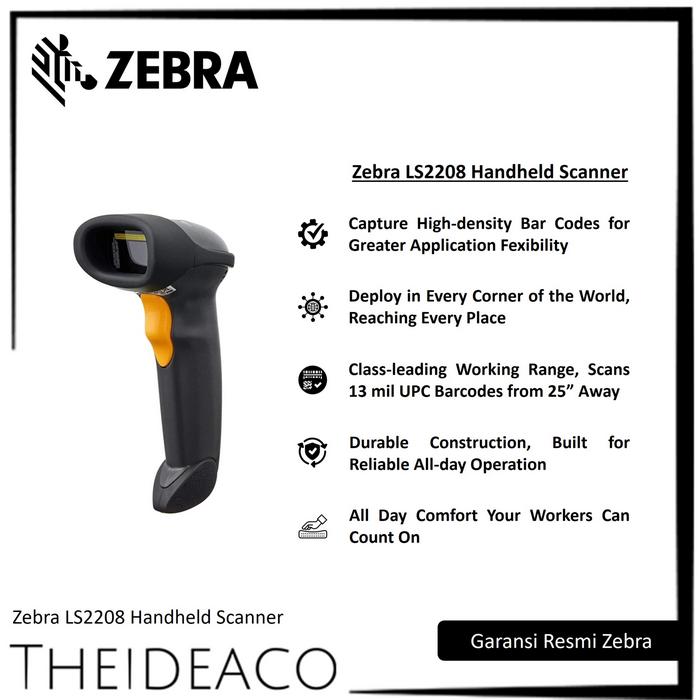 Jual Zebra LS2208 Handheld Scanner (LS2208-SR20007R-UR) - Jakarta Pusat ...