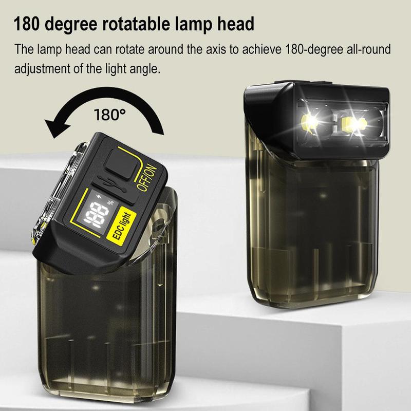 1200mAh Rotating Dual Bead LED Flashlight With Magnetic Powe - TikTok ...