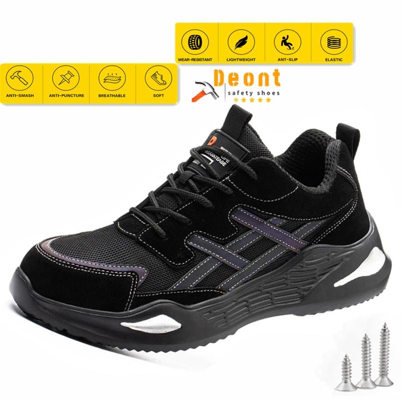 DEONT Safety shoes for men ,Steel toe, men's shoes, anti-smash - TikTok ...