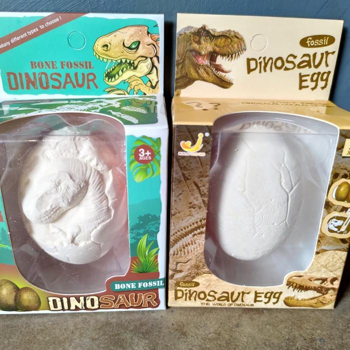 mainan anak dino fossil telur mini fosil dinosaurus archaeological dig ...