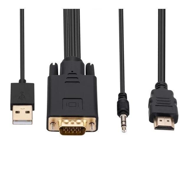 Jual Resolusi tinggi 1080P Kabel HDMI TO VGA Model HEATZ ZT73 1.8M For ...