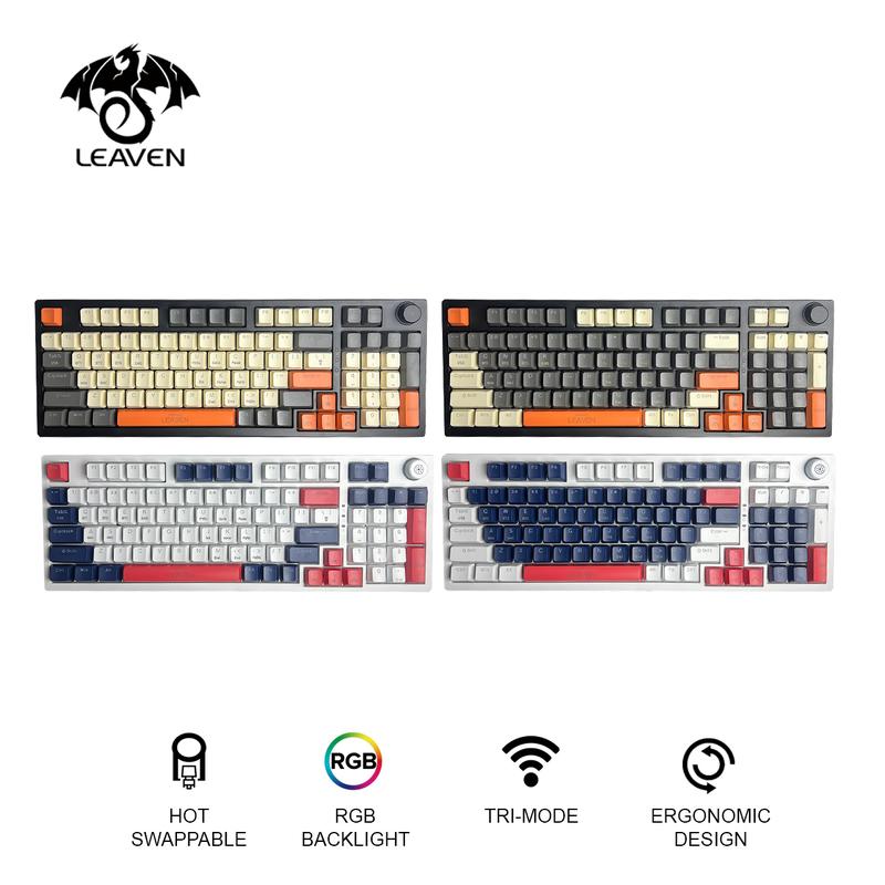 Leaven H96 Tri-Mode 96-Key RGB Backlight Wireless Mechanical - TikTok ...