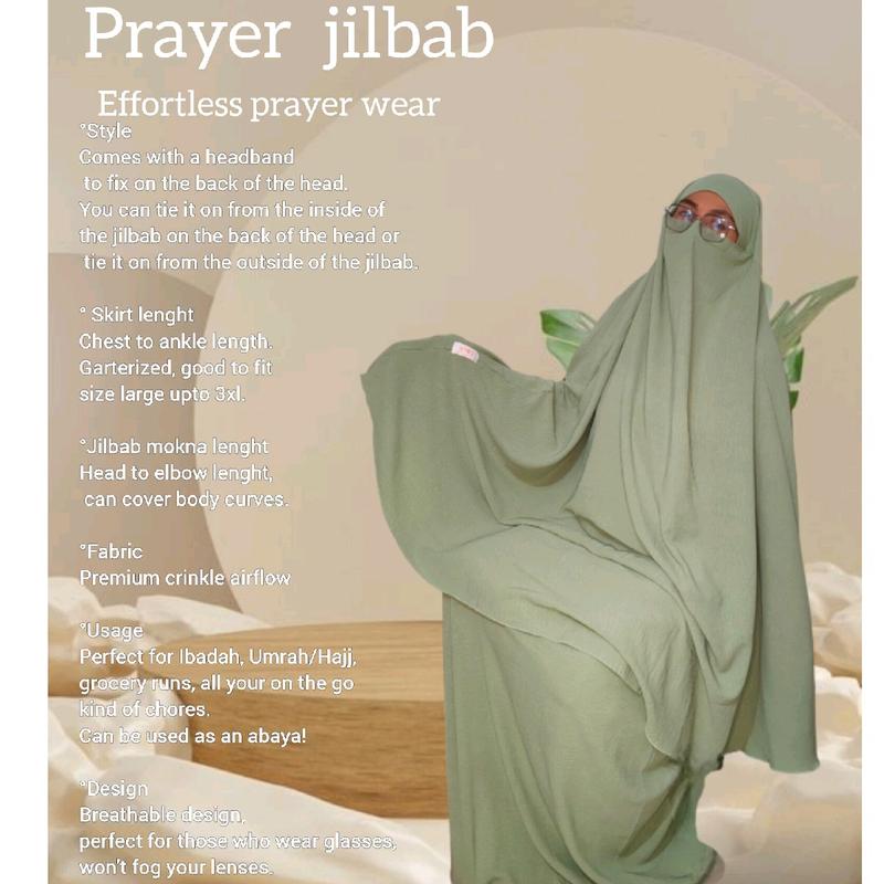 Jilbab set mokna and skirt prayer dress, effortless prayer wear ...