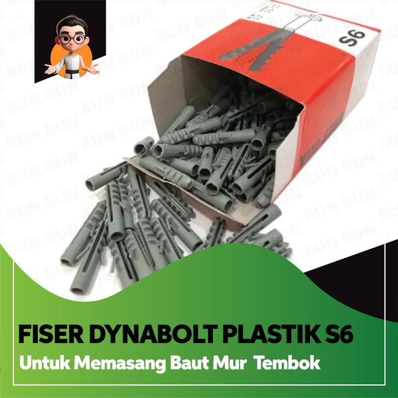 Piser beton - Dynabolt Plastik - Viser Baut S6 isi 100 - Shop | Tokopedia