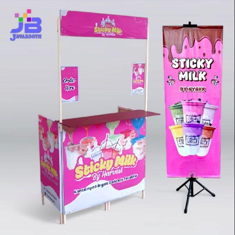 Booth Portable Kayu Sticky Milk Model Semi Lipat - Shop | Tokopedia