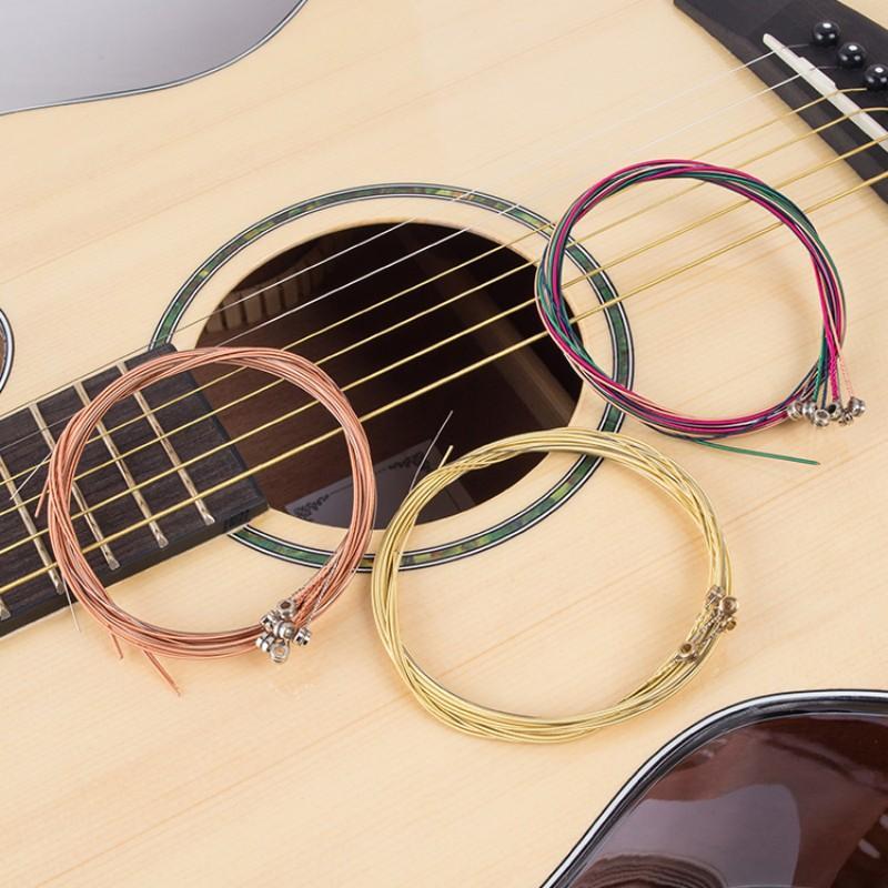 Tali gitar akustik berwarna pelangi, 6 keping / set, E-A untuk - TikTok ...
