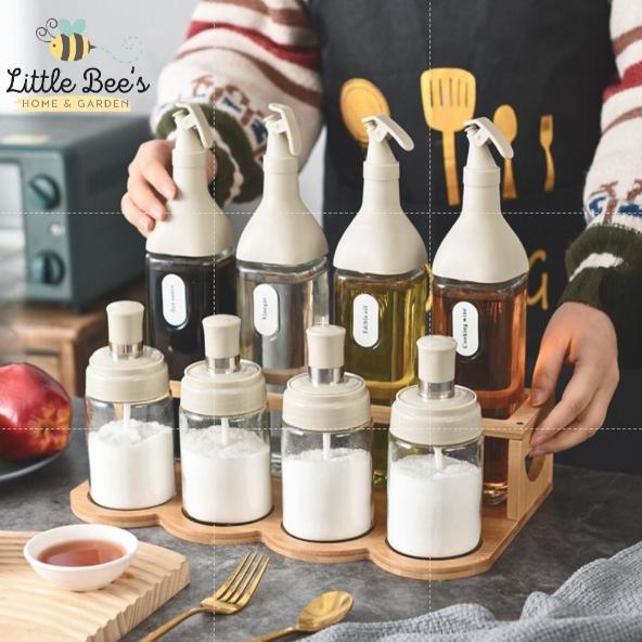 Aesthetic Condiments Bottle | Seasoning Glass Bottle Leak Proof ...