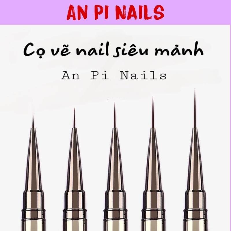 Cọ vẽ nail nét mảnh 6mm, 9mm, 12mm, 15mm, 18mm - An Pi Nails - TikTok ...