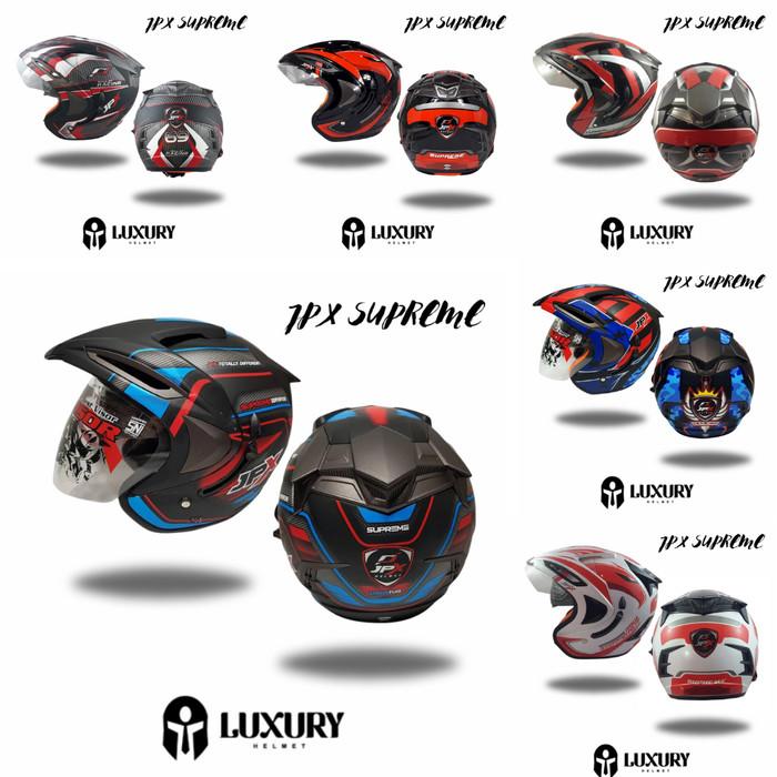 Promo Helm Half Face Supermoto JPX Helmet Supreme Motif Motorcycle - 69 ...