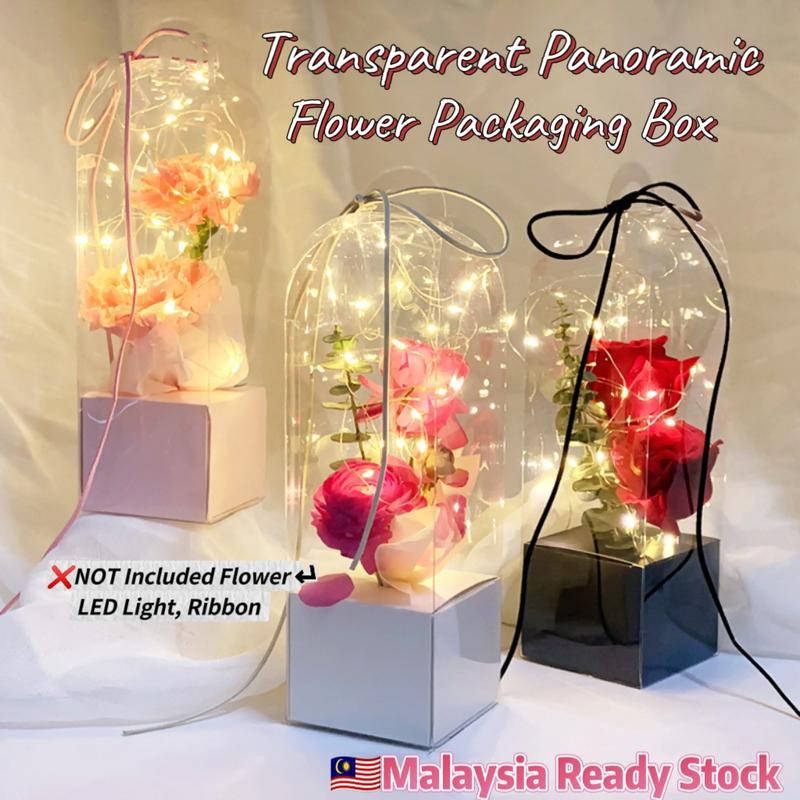 10PCS Kotak Bunga PVC Transparan Panoramic untuk Buket Bunga - TikTok ...