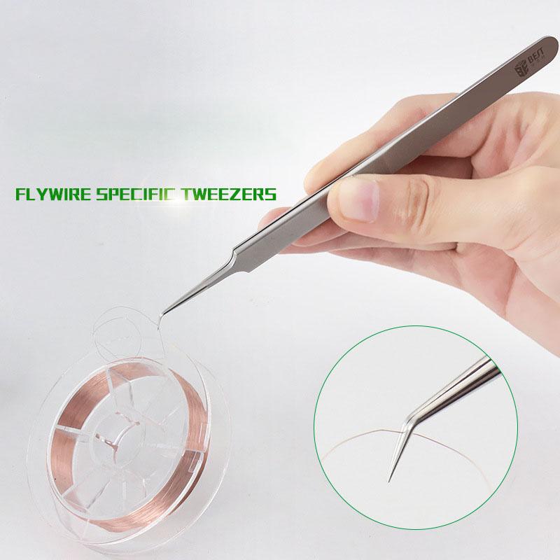 Pinset Garis Terbang Runcing Superfine Keluli Tahan Karat, BST-Q3 ...
