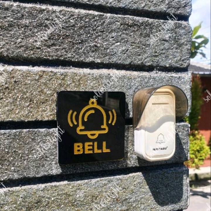 Sign Akrilik Pintu Tempel BELL - Tulisan Tekan Bell Acrylic Logo - Shop ...