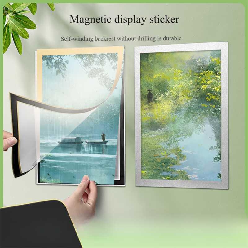 Papan Paparan Magnetik, Saiz A3 dan A4, Bingkai Tongkat Dinding ...