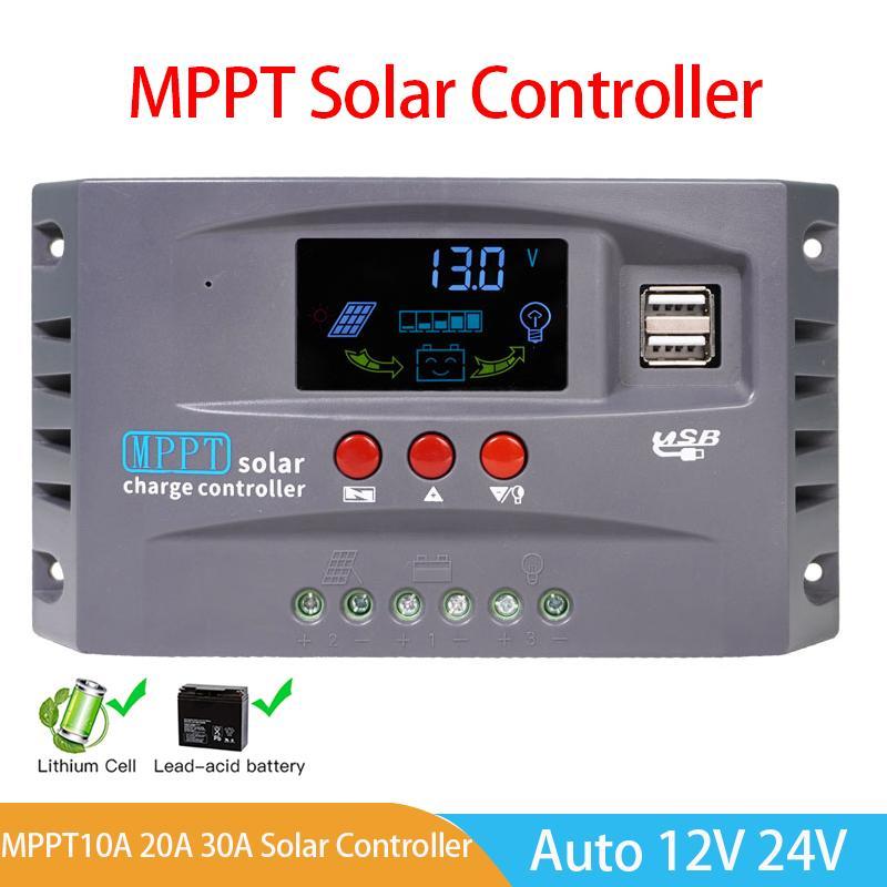 HXC Solar Charge Controller MPPT 2 USB Automatic Identify 12V/24V ...