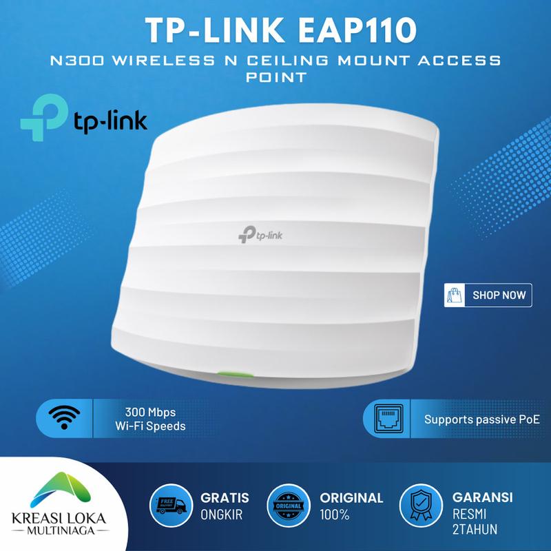 TP LINK EAP110 OMADA 300Mbps Wireless N Mount Accest Point TPLINK ...
