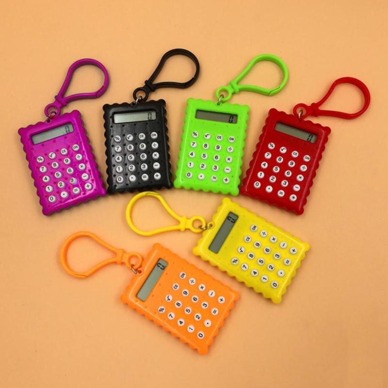 Cookie Shape Mini Calculators Keychain 8 Digits Electronic Calculator ...