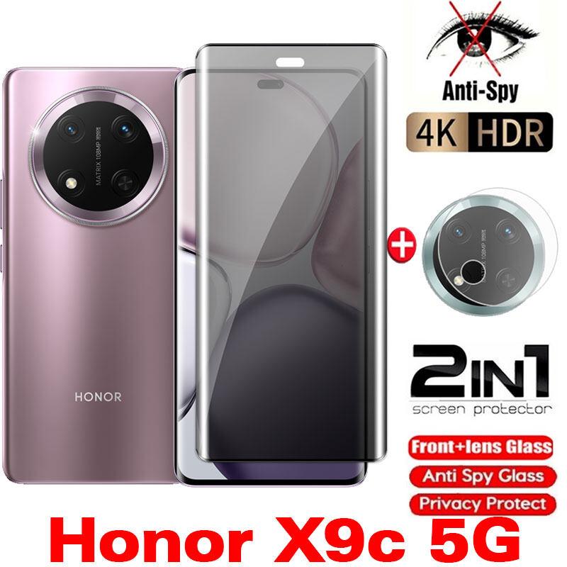 Honor X9c 5G 2024 Privacy Curved Full Cover Tempered Glass Screen ...