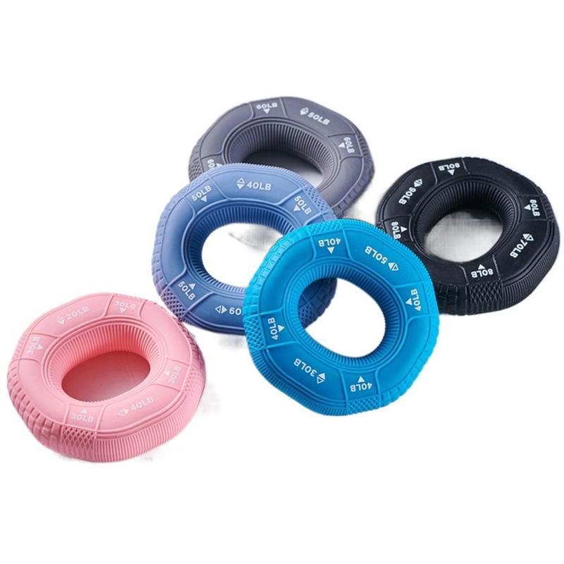Carpal Expander 20-90LB Hand Grip Ring Portable Silicone Finger ...