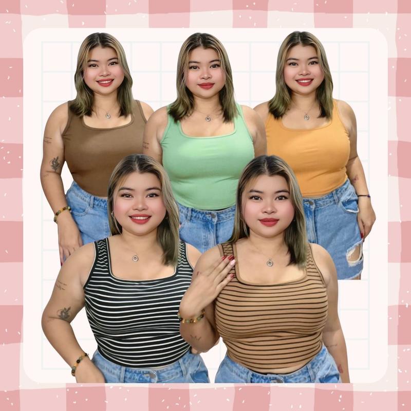 PLUS SIZE SQUARENECK TANK TOP L-2XL [RiLey Trends] - TikTok Shop ...