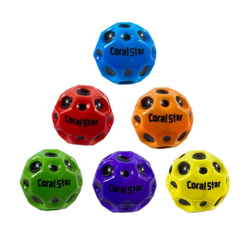 High Resilience Hole Ball Soft Bouncy Ball Anti-fall Moon Shape ...