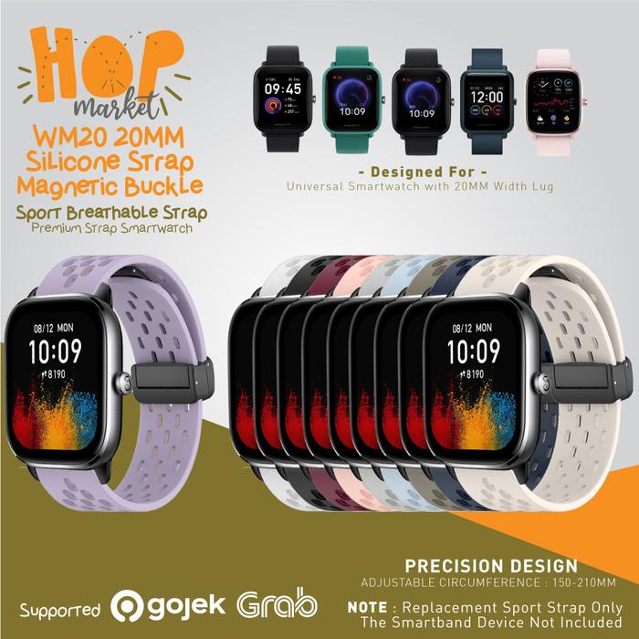 Jual HOP WM20 Magnet Strap 20mm for Amazfit GTS 2 3 4 E Mini/ Bip U S ...