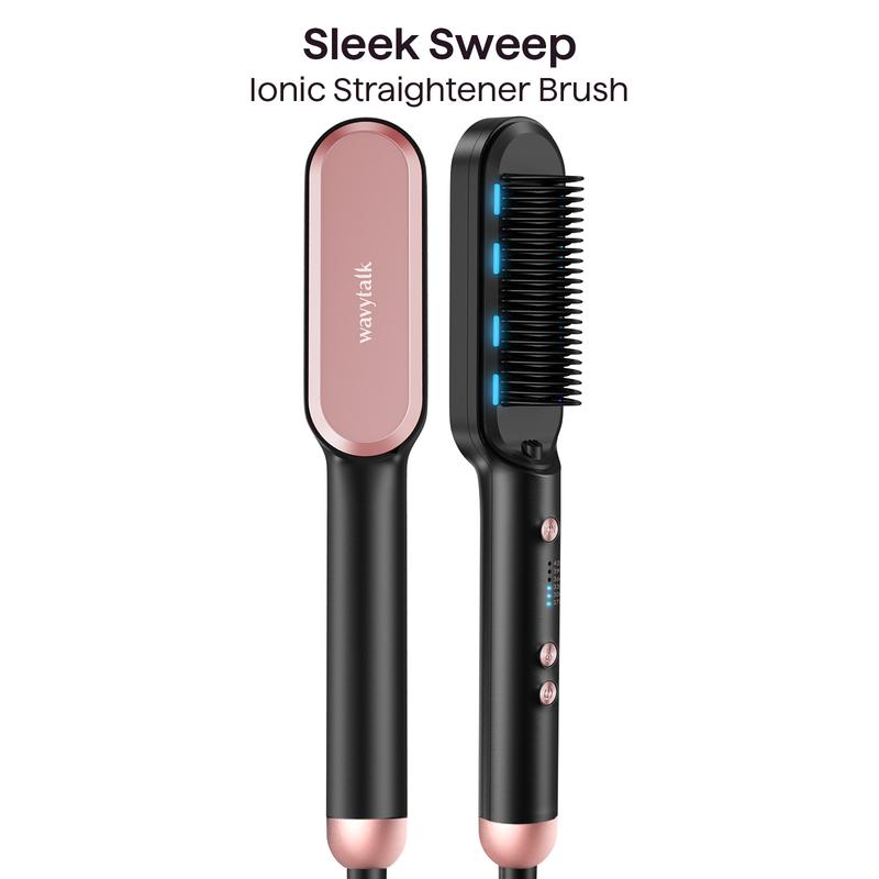 Wavytalk Sleek Sweep Ionic Hair Straightener Brush - TikTok Shop Singapore