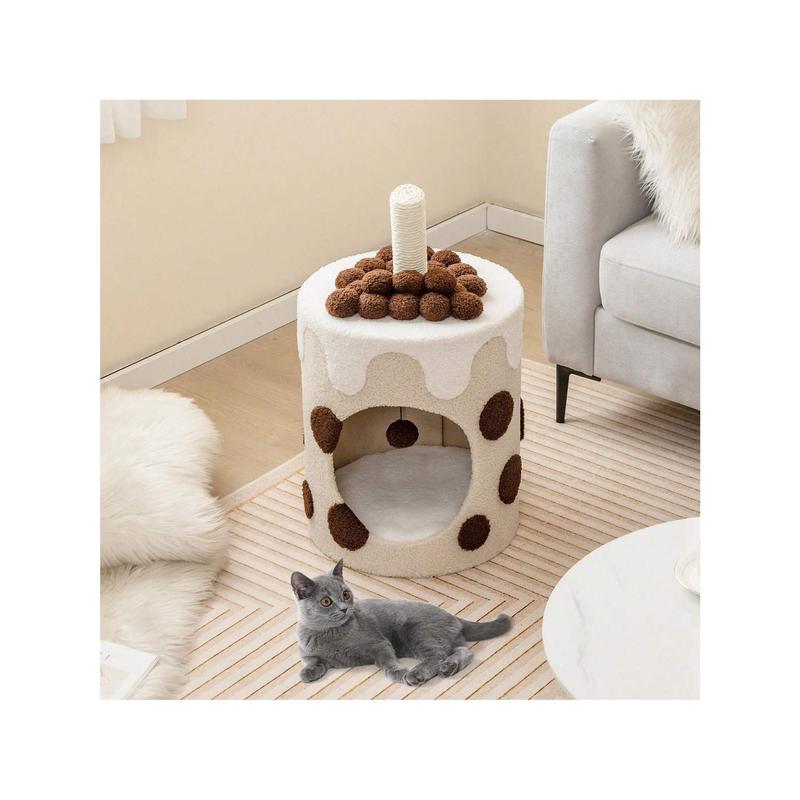 Bubble Tea Cat Tree Tower With Scratching Post - TikTok Shop