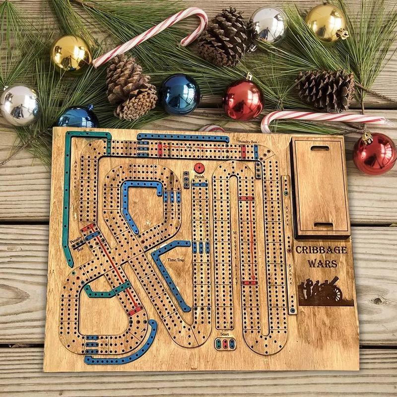 Cribbage Wars Wooden Game – 2024 Classic Family Board Game with ...