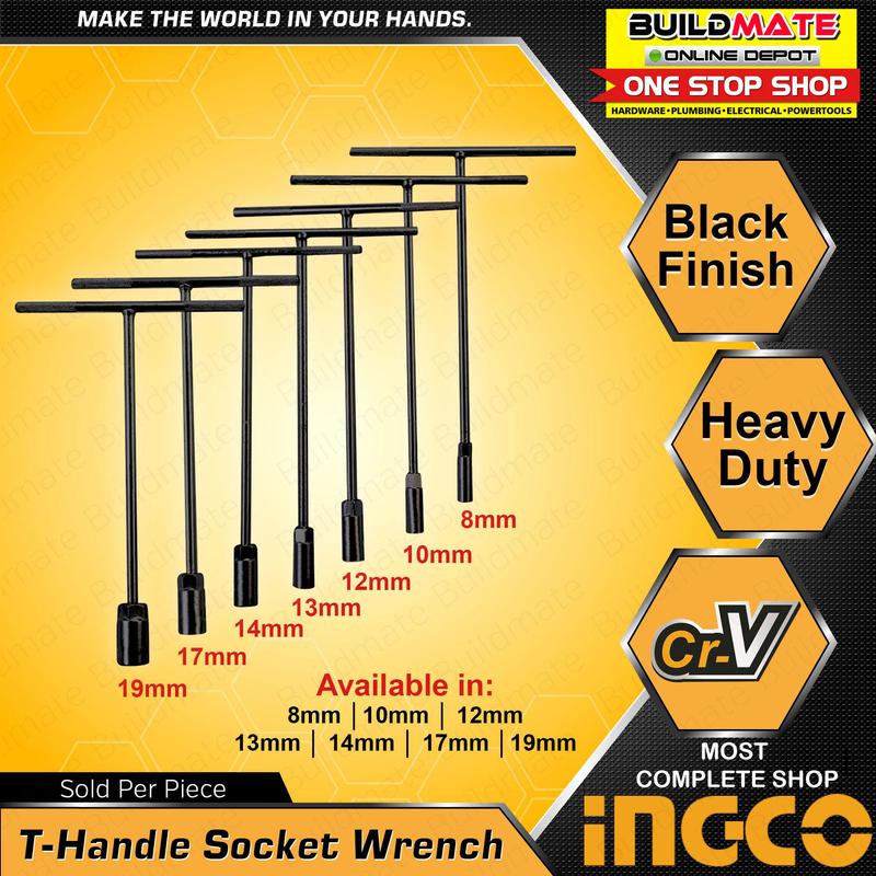 INGCO T Handle Socket Wrench 17mm •BUILDMATE• IHT - TikTok Shop Philippines