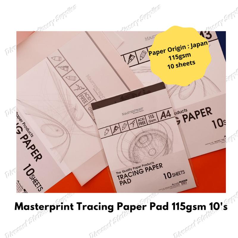 Masterprint Tracing Paper Pad 115gsm 10's TPP A4/A3/A2 - TikTok Shop ...