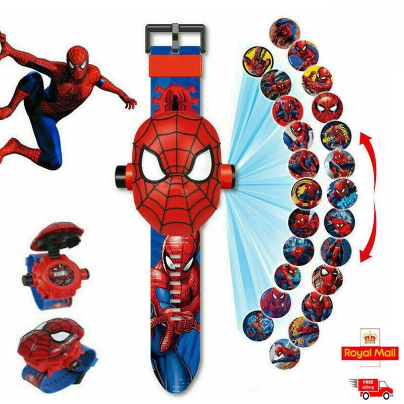 New Arrival Spider Man Watches Electronic Projection 24 Design Kids ...