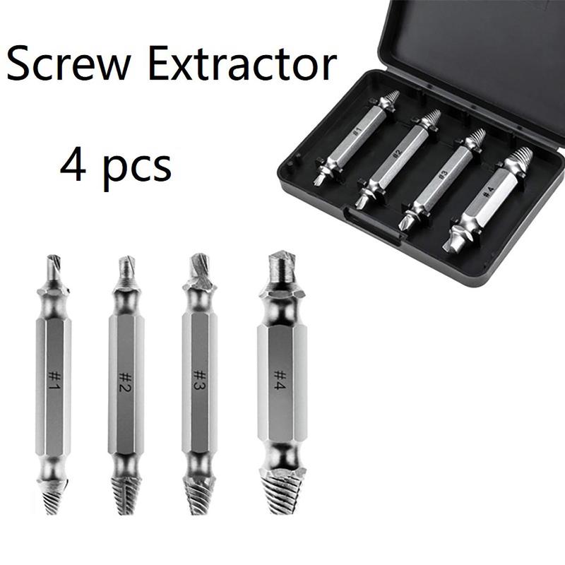 Advanced 4Pcs Screw Extractor Kit - Speed Out Bits for Flawless ...