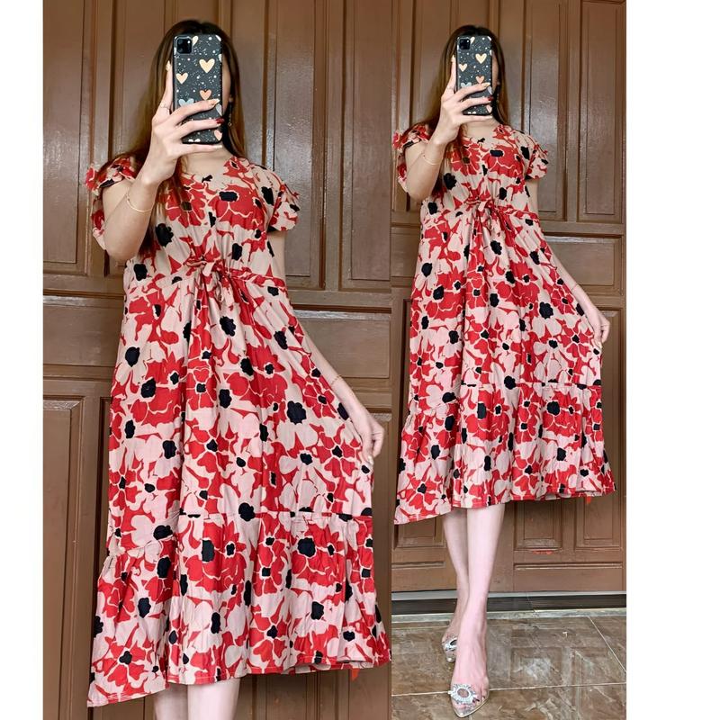 Daster rayon Serut Busui / teerbaru motif bunga BISA COD - Shop | Tokopedia